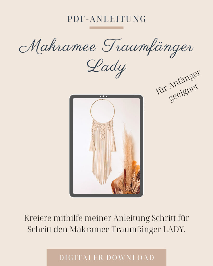 Makramee PDF-Anleitung Traumfänger LADY - Lady Handgemacht